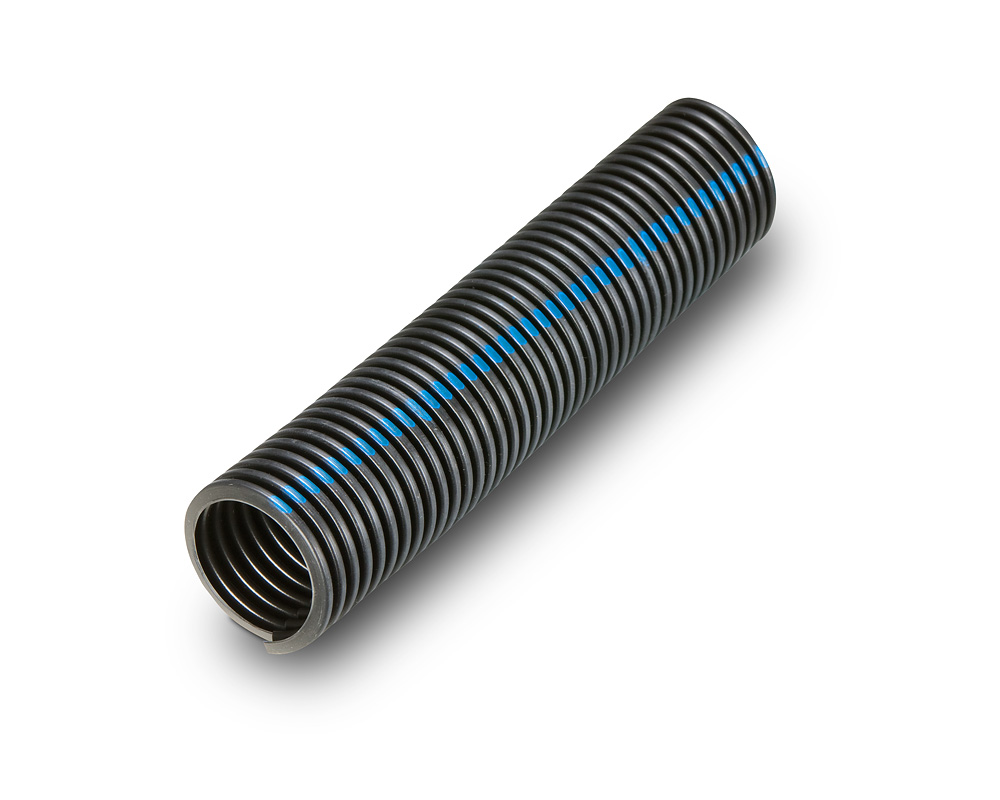 SPLIT LOOM, FIRE RETARDANT BLACK WITH BLUE STRIPE